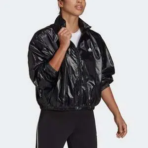 Adidas Glossy Logo Print Track Jacket