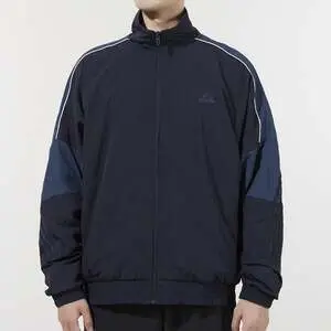Adidas Sporty Stripes Stand Collar Zip-up Jacket - Blue