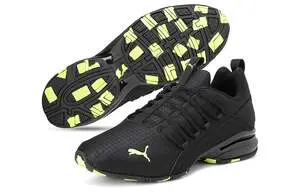 PUMA Axelion Rip Athletic Sneakers - Black/green