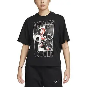 Nike Sneaker Queen" Graphic T-shirt - Black