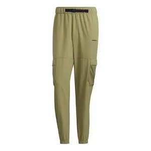 Adidas Neo Sw Wvn Crg Casual Breathable Pocket Sports Pants/trousers/joggers Olive Green - Default Color