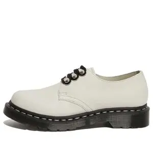 Dr. Martens 1461 Hardware Leather Lace Up Shoes - White