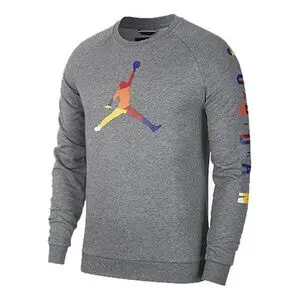 JORDAN Athleisure Sports Knit Crewneck Pullover - Gray