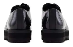 Onitsuka Tiger Derby Patent Leather Platform Shoes - Black