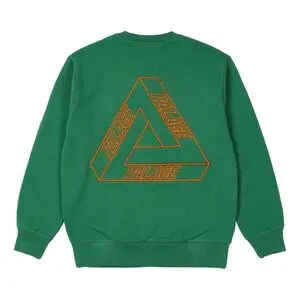 PALACE Crewneck With Triangle Graphic - Green