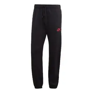 Adidas Originals Torsion Sp Logo Printing Running Sports Long Pants - Black