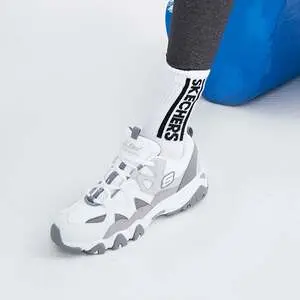 Sketchers D'lites 2.0 Athletic Sneakers - Grey/white