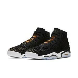 JORDAN Flyknit Elevation 23 High Top Sneakers - Black/yellow