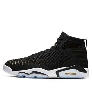 JORDAN Flyknit Elevation 23 High Top Sneakers - Black/yellow