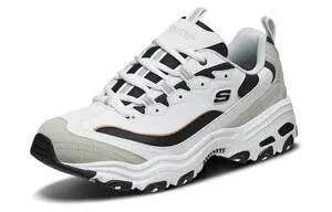 Sketchers D'lites 1.0 Low Top Sneakers - White/grey