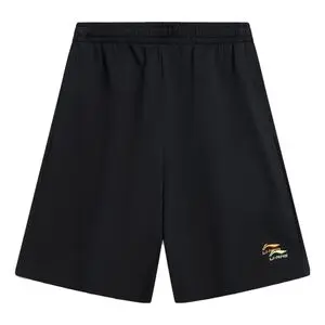 LI-NING Double Embroidered Logo Shorts - Black