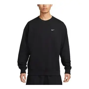 Nike Solo Swoosh French Terry Crew - Black