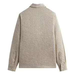 Kith Ss24 Slub Boucle Boxy Collared Overshirt 'canvas - Tan