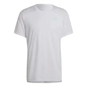Adidas Solid Color Logo Micro Mark Sports Training Short Sleeve T-shirt - Multi-color