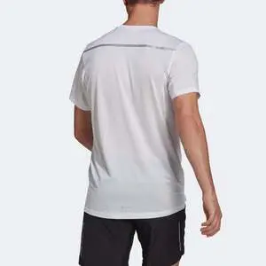 Adidas Solid Color Logo Micro Mark Sports Training Short Sleeve T-shirt - Multi-color