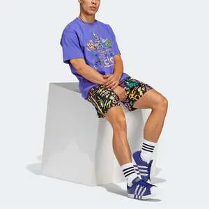 Adidas Graffiti Print Sports Shorts