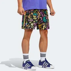 Adidas Graffiti Print Sports Shorts