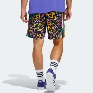 Adidas Graffiti Print Sports Shorts