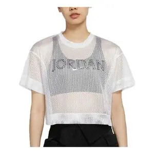 JORDAN Air Sports Mesh Crop Top - White
