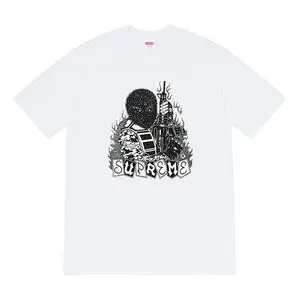 Supreme Fw19 Week 7 Mercenary Tee Mercenaries Printing Short Sleeve - White