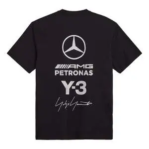 Adidas Y-3 F1 Mercedes Logo Stack T-shirt - Black