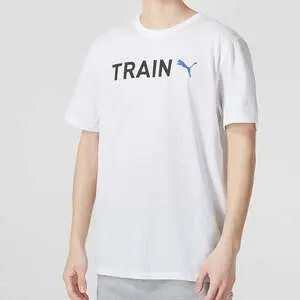 PUMA Graphic Train T-shirt 'white - White/black