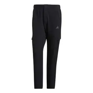 Adidas Solid Color Logo Printing Straight Sports Pants/trousers/joggers Black - Multi-color