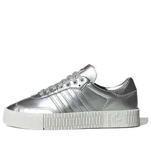 Adidas Sambarose Metallic Platform Sneakers - Silver