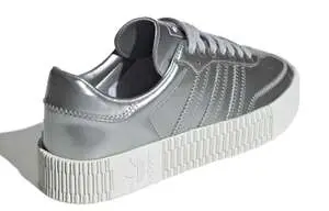 Adidas Sambarose Metallic Platform Sneakers - Silver