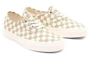VANS Authentic Checkerboard Low Top Sneakers - White/brown