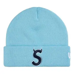 Supreme X New Era Ss26 Devil S Logo Beanie - Light Blue