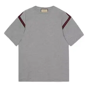 Gucci Cotton Jersey T-shirt With Web - Grey