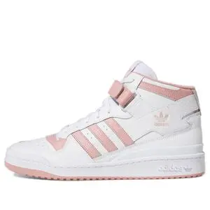 Adidas Originals Forum Mid Sneakers - White/pink