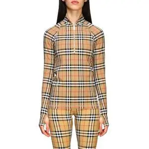 Burberry Vintage Check Quarter-zip Top