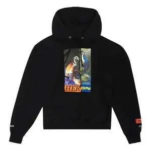 Heron Preston Split Herons Hoodie - Black