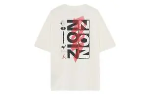 JORDAN Alphabet Logo Printing Pullover Short Sleeve White T-shirt