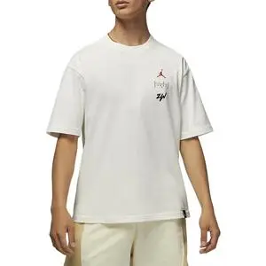 JORDAN Alphabet Logo Printing Pullover Short Sleeve White T-shirt