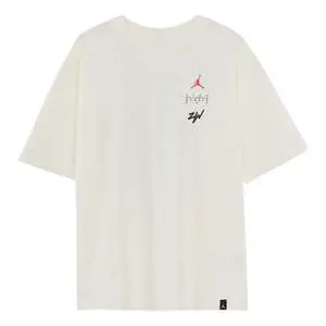 JORDAN Alphabet Logo Printing Pullover Short Sleeve White T-shirt