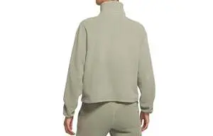 Nike Fleece Zip Up Stand Collar Sports Jacket - Green