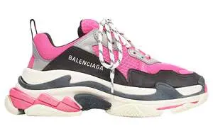 Balenciaga Triple S Sneakers - Black/gray/pink
