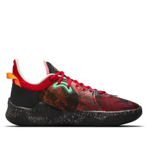Nike Pg 5 'mismatched Multi' Low Top Sneakers - Black/yellow/red