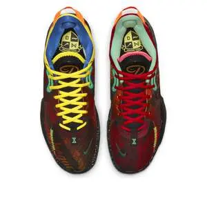 Nike Pg 5 'mismatched Multi' Low Top Sneakers - Black/yellow/red