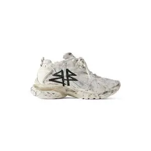 Balenciaga Runner Graffiti Sneakers - White/black