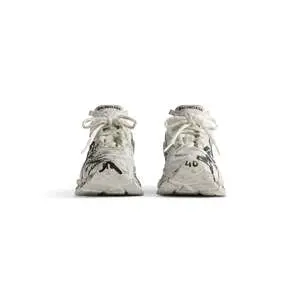 Balenciaga Runner Graffiti Sneakers - White/black