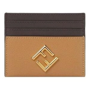 Fendi Ss26 Ff Diamonds Card Case - Brown