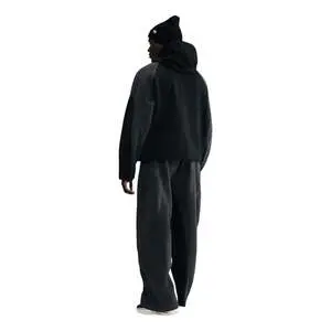 Nike Tech Boreas Knit Open-hem Pants 'black Anthracite