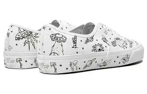 VANS Authentic Low Top Graphic Sneakers - White/black