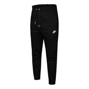 Nike Logo Cozy Lacing Casual Sports Pants - Black