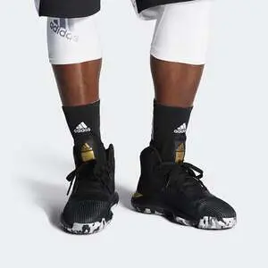Adidas Pro Bounce 2019 Gca High Top Sneakers - Cblack/ftwwht/grefou