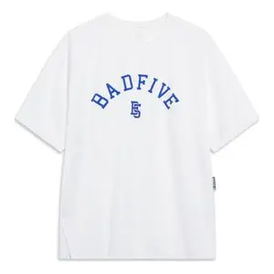 LI-NING Badfive Logo T-shirt 'white Blue - White/blue